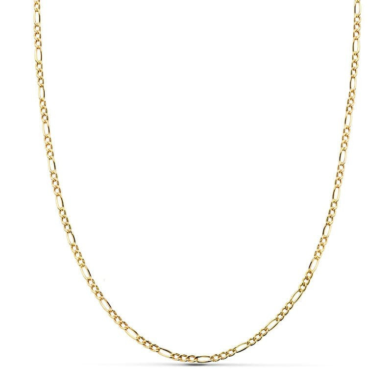 Collier Chaine Or 18 Carats 750/000 Jaune Maille Alternée Figaro - 50cm ...